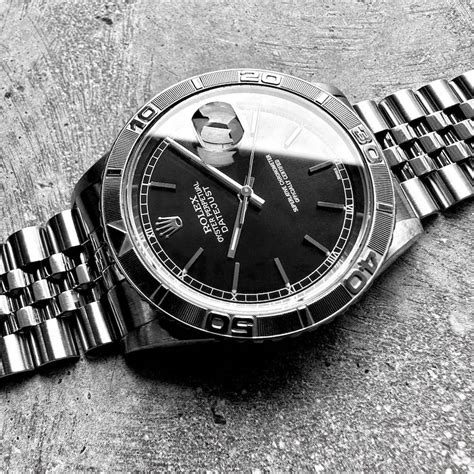 2001 Rolex Turn O Graph 16264 Razor Sharp Nice Black Dial CoinWatchCo