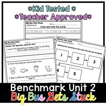 Benchmark Advance First Grade Decodable Reader Big Bus Gets Stuck