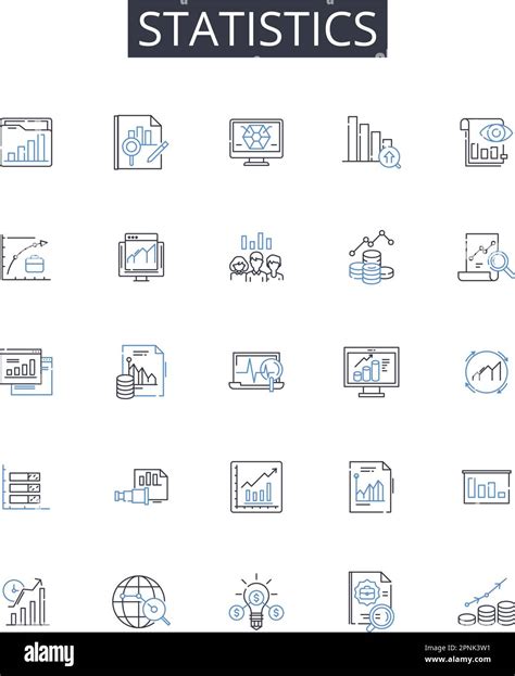 Statistics Line Icons Collection Probability Theory Numerical Data
