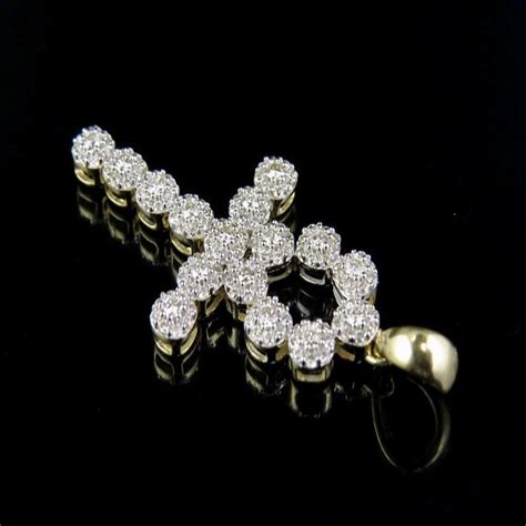 Round Mens 10k Yellow Gold Cross Diamond Pendant At ₹ 34125 In Surat