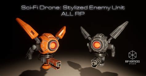 Sci Fi Drone Stylized Enemy Unit 3d Robots Unity Asset Store