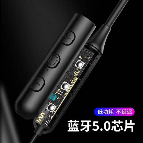 双耳蓝牙耳机运动跑步无线入耳式颈挂塞超长待机男女通用虎窝淘