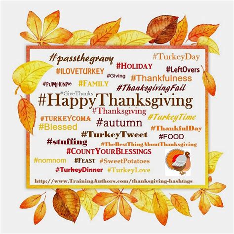 60 Thanksgiving Hashtags Training Authors With Cj And Shelley Hitz