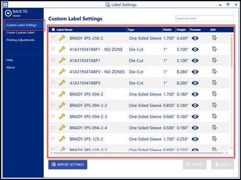 Brady Workstation Label Settings Brady Support