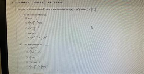 Solved Suppose f is differentiable on R and α is a real Chegg
