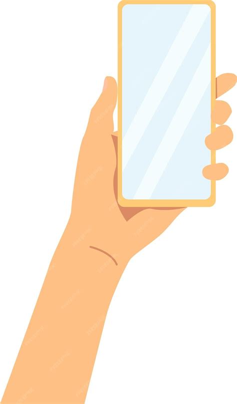 Premium Vector Hand Holding Smartphone Vector Illustration