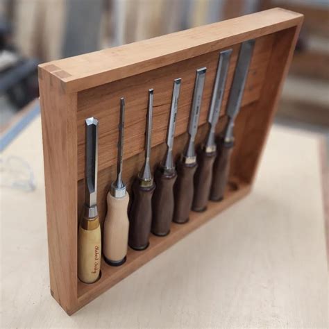 Dovetailed Chisel Trays In Cherry Rwoodworking