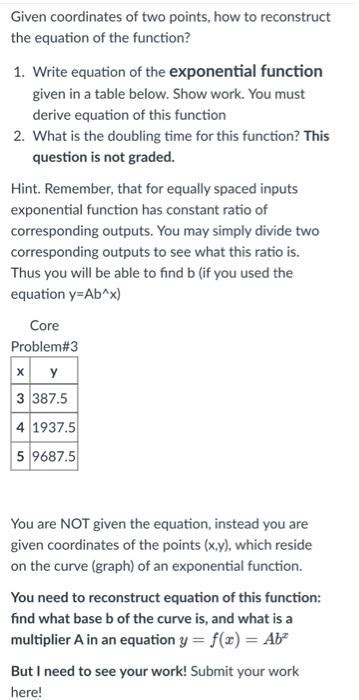 solved given coordinates of two points how to reconstruct