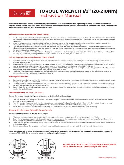 Torque Wrench Conversion Table Pdf