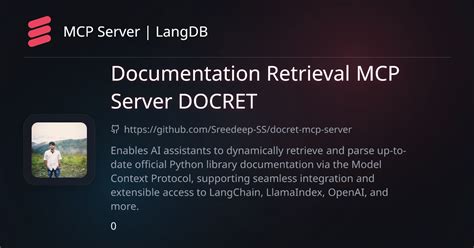 Documentation Retrieval Mcp Server Docret Langdb