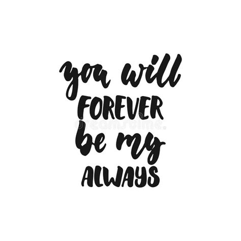 You Will Forever Be My Always Vector Wording Design Lettering Wall