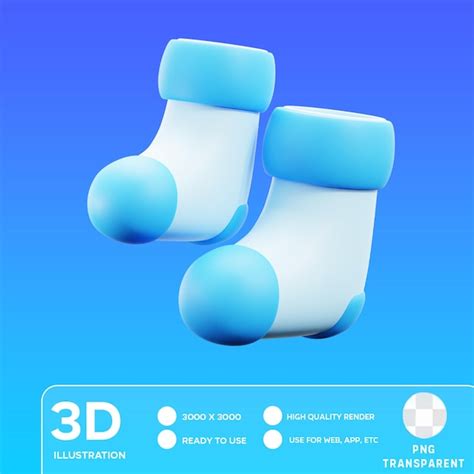 Premium Psd Psd Socks 3d Illustration
