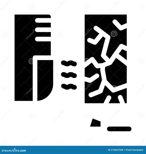 Glass Break Sensor Glyph Icon Vector Illustration Stock Vector