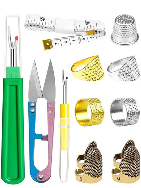 11 21pcs Sewing Needle Kit Includes Sewing Thimbles Metal Finger