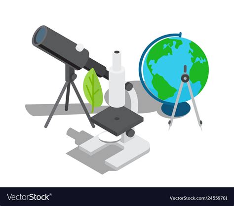 Scientific Equipment For Observation And Research Vector Image