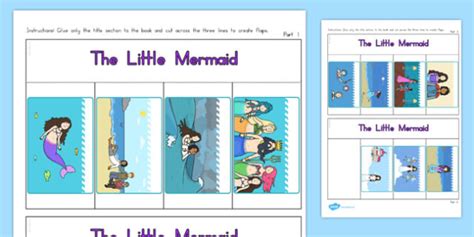 The Little Mermaid Story Writing Flap Book