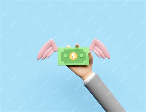 Premium Photo Businessman Hands Holding Flying Dollar Banknote Wings