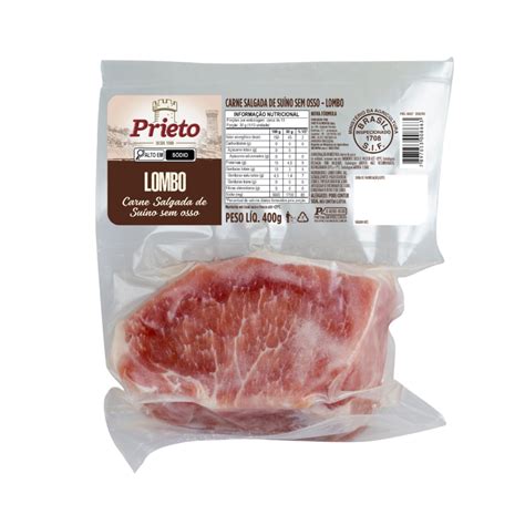 Lombo Suíno Sem Osso Salgado Prieto Alimentos