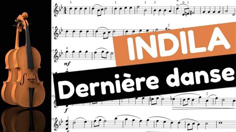 Indila Dernière danse au violon avec partition violon sheet music