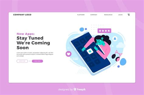 Free Vector Mobile Apps Concept For Landing Pages