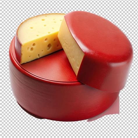 Red Cheese Round Box Premium Ai Generated Psd