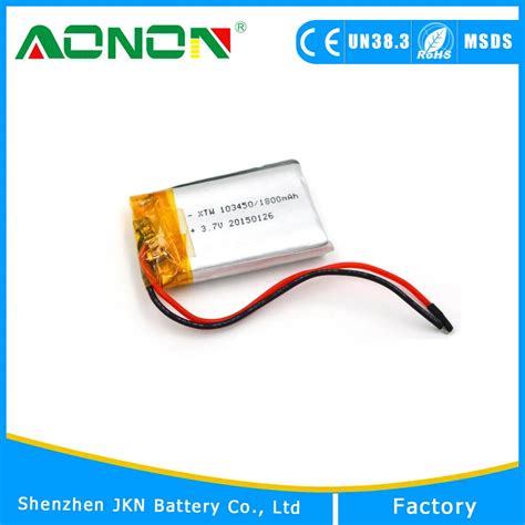 3.7v 103450 1800mah Li-polymer Battery With Iec And Kc Certificate ...