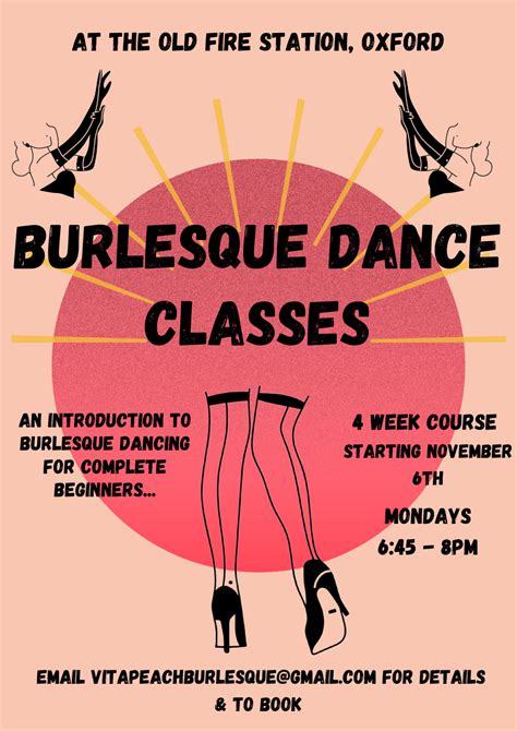 Burlesque Dance Classes Beginner Old Fire Station Oxford