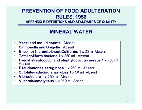 Indian Microbial Food Safety Microbial Limits Pdf