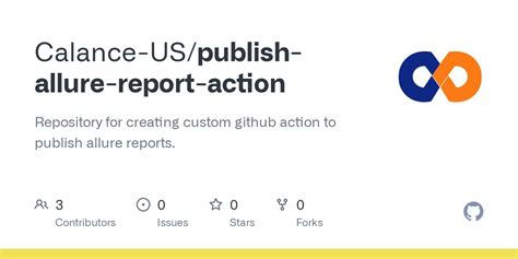 GitHub Calance US Publish Allure Report Action Repository For