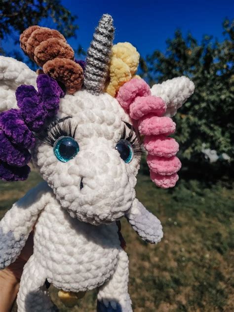 Плюшевый вязаный единорог амигуруми. Ручной работы. | Teddy bear, Teddy ...