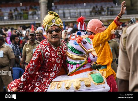 Mysore Dussehra Celebration Or Dasara Festival Procession At The Mysore