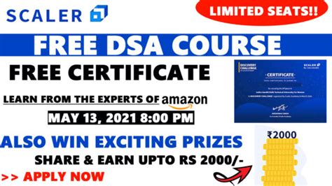 Free Dsa Course With Free Certificate Part Time Earning For Students