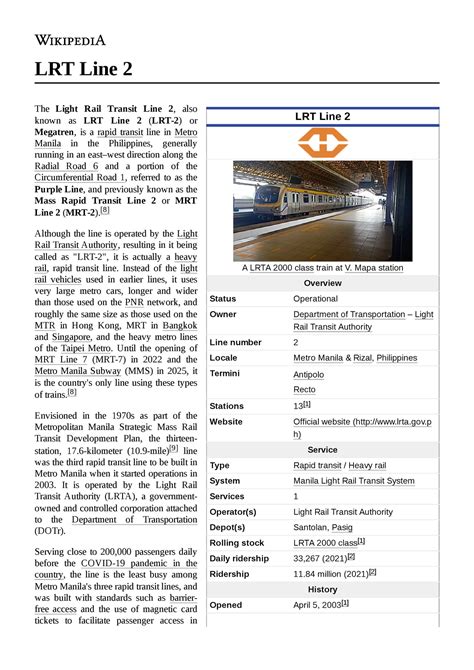 Lrt Line 2 Yes Lrt Line 2 A Lrta 2000 Class Train At V Mapa
