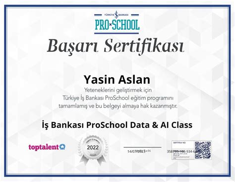 Verify Toptalent Yasin Aslan