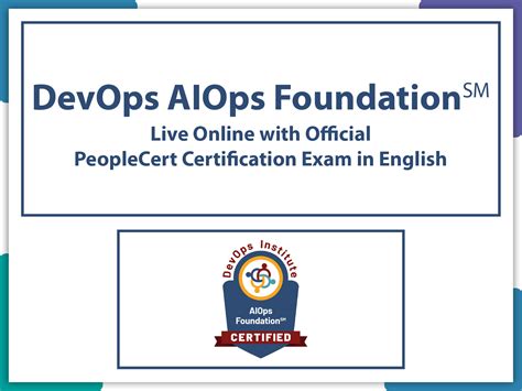 Devops Aiops Foundation℠ Live Online With Official Peoplecert Certification Exam In English