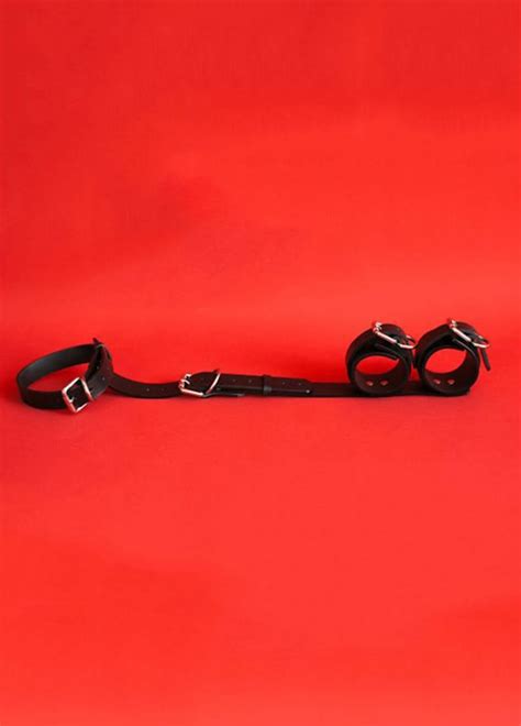 Leather Collar Choker Harness Genuine Leather Body Bondagecuffs