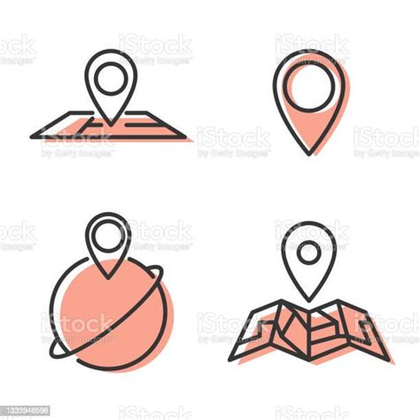 Gps 핀 위치 맵 아이콘 세트입니다 검색에 대한 스톡 벡터 아트 및 기타 이미지 검색 관광 내비게이션 Istock