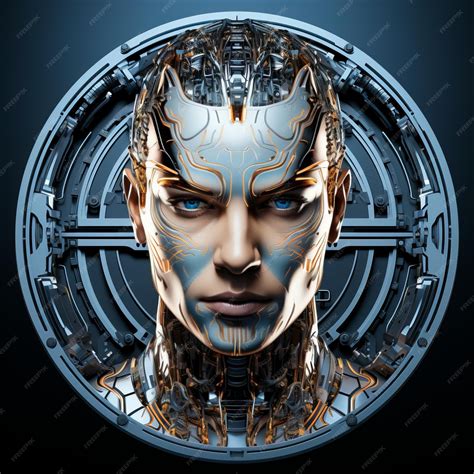 premium ai image the face of a man in a futuristic robot suit