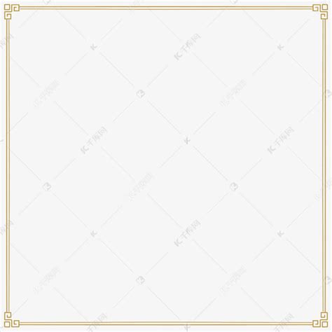 金色中式花纹边框素材图片免费下载 千库网