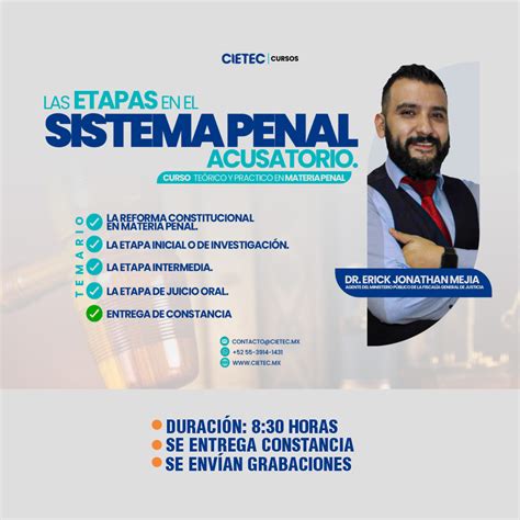 Las Etapas En El Sistema Penal Acusatorio Curso Teórico Y Practico En