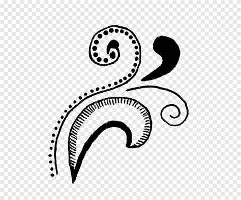 Doodle 4 점보 검은 색 스크롤 된 아이콘 Png Pngegg