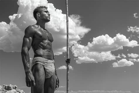 Premium Photo Javelin Thrower In Midthrow