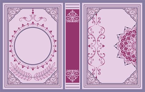 Pink Book Cover With A Vintage Pattern 75640543 Vector Art At Vecteezy