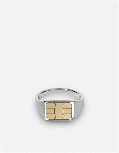 Sim Card Signet Ring Sterling Silver Womens Rings Miansai