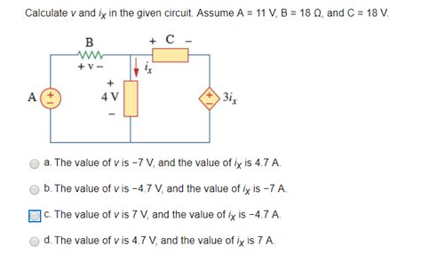 Solved Calculate V And Ix In The Given Circuit Assume A Chegg