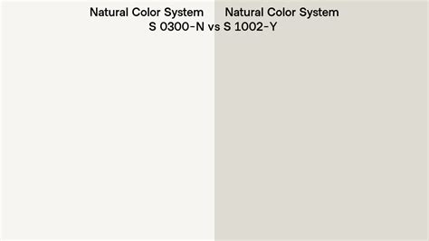 Natural Color System S 0300 N Vs S 1002 Y Side By Side Comparison