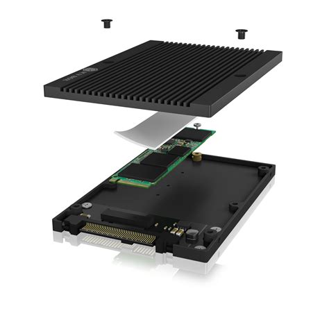 Rack Icy Box SSD, de la M.2 PCIe (NVMe) la 2.5″ SSD, 9.5mm inaltime ...