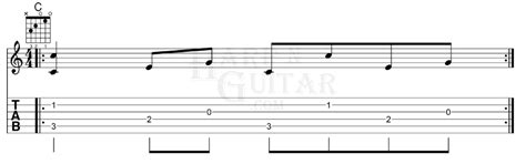 Travis Picking Pattern 1 Cmajor Harp N Guitarharp N Guitar