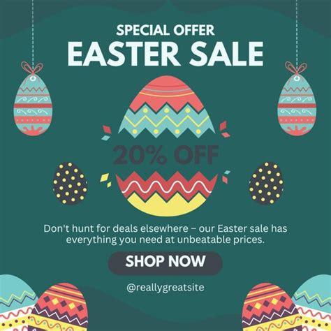 Premium Photo A Poster For Special Easter Sale With Easter Eggs
