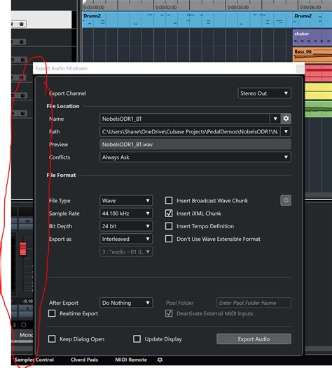Trying To Export Individual Tracks With Cubase Elements Cubase Steinberg Forums